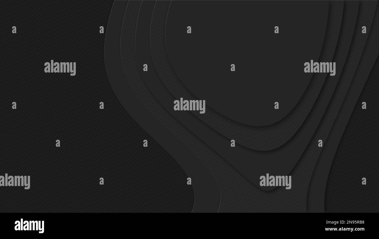 Wavy background. Multi layered shape with thin lines. Abstract ...