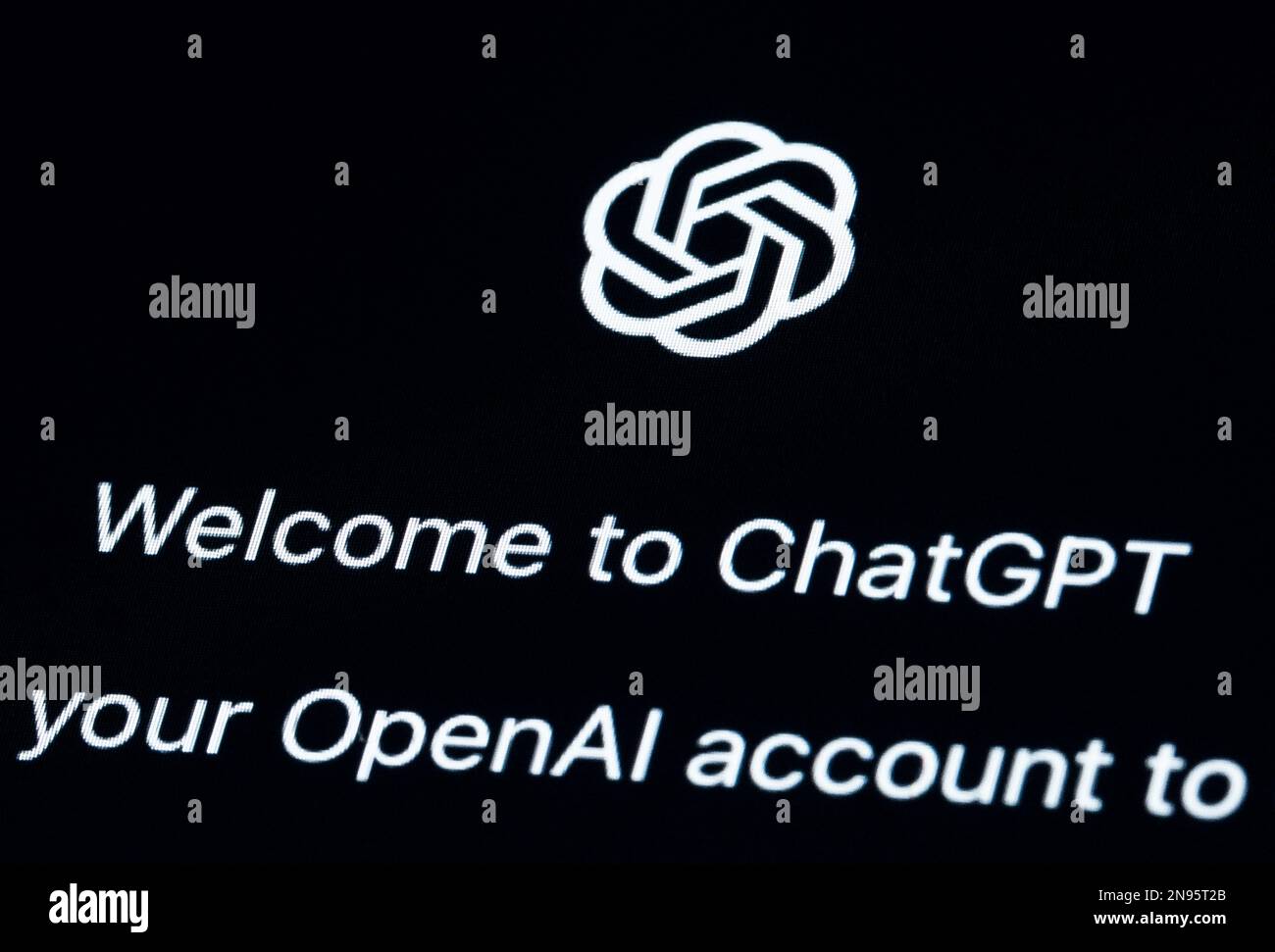 Rottweil, Germany. 11th Feb, 2023. The Welcome to ChatGPT lettering of ...