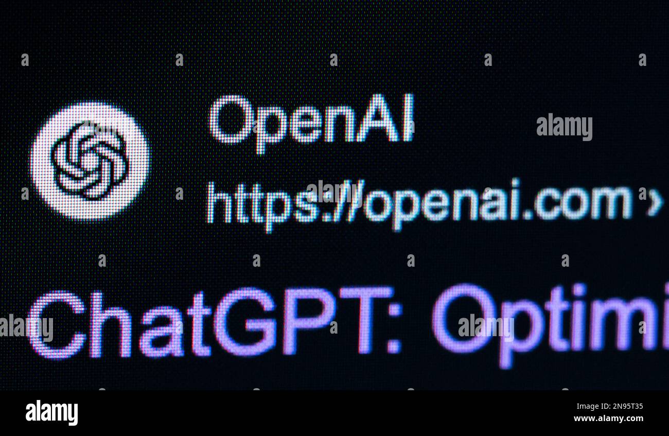 Rottweil, Germany. 11th Feb, 2023. The logo of the ChatGPT from the US ...