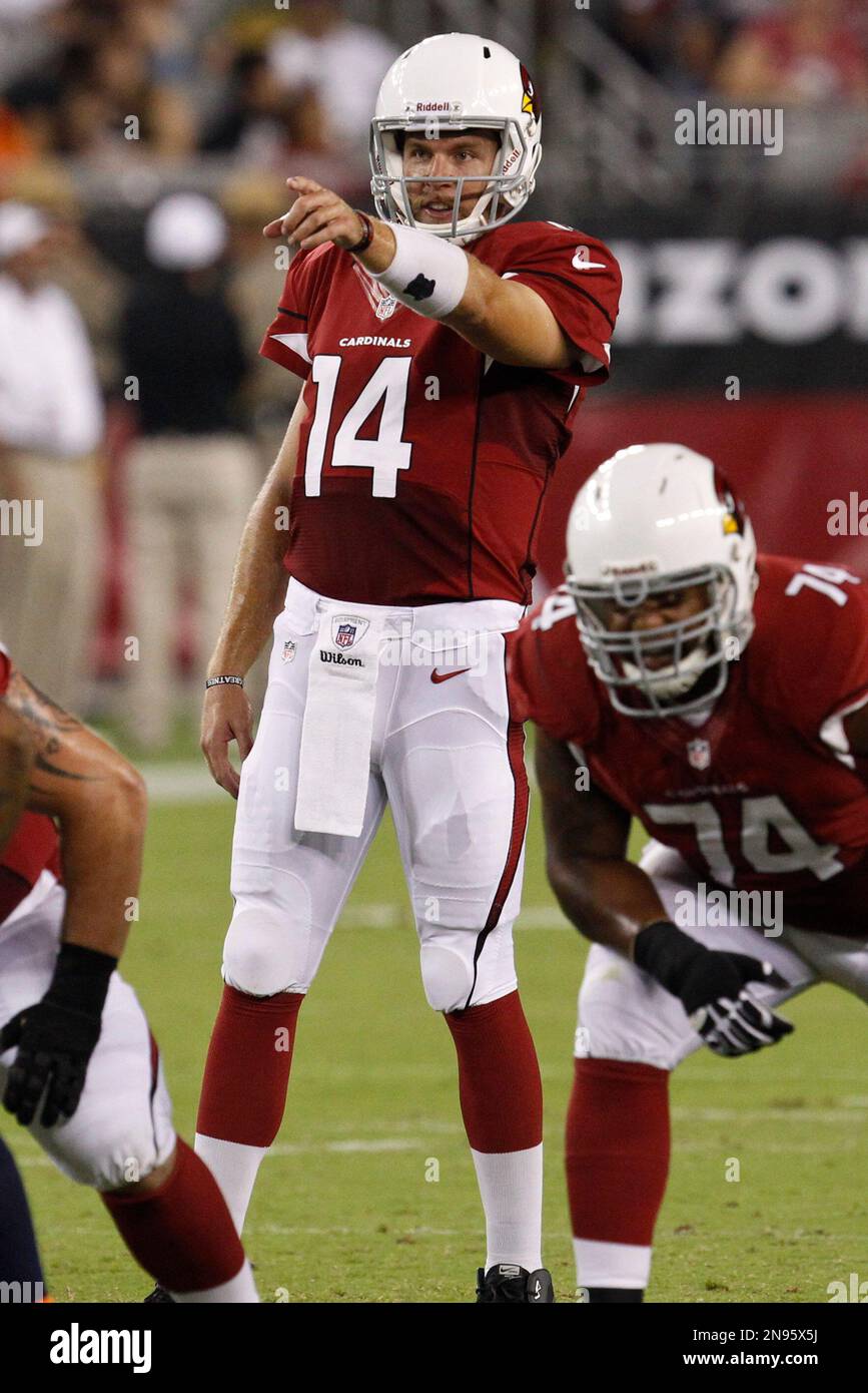 Arizona Cardinals quarterback Ryan Lindley (14) calls a play against ...