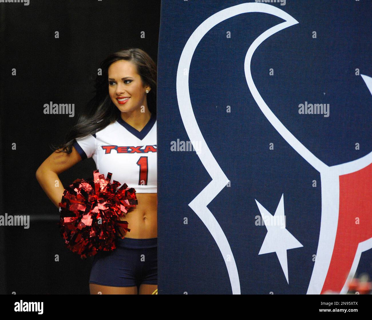 Houston Texans cheerleader before an NFL preseason football game ...