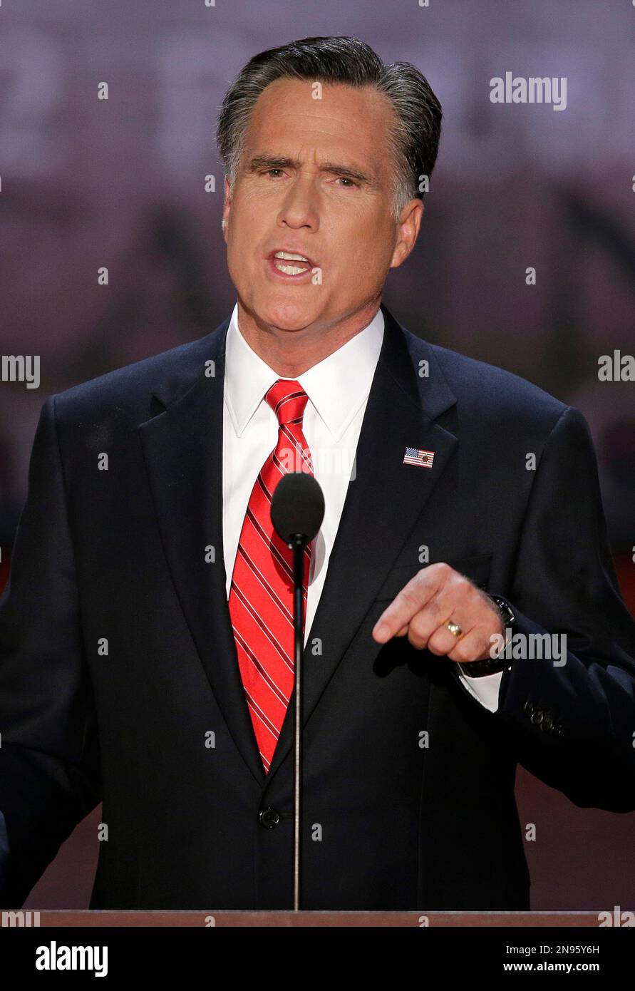 Republican presidential nominee Mitt Romney addresses the Republican ...