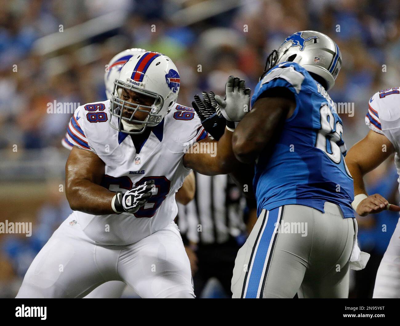Buffalo Bills guard Keith Williams (68) blocks Detroit Lions' Tracy ...