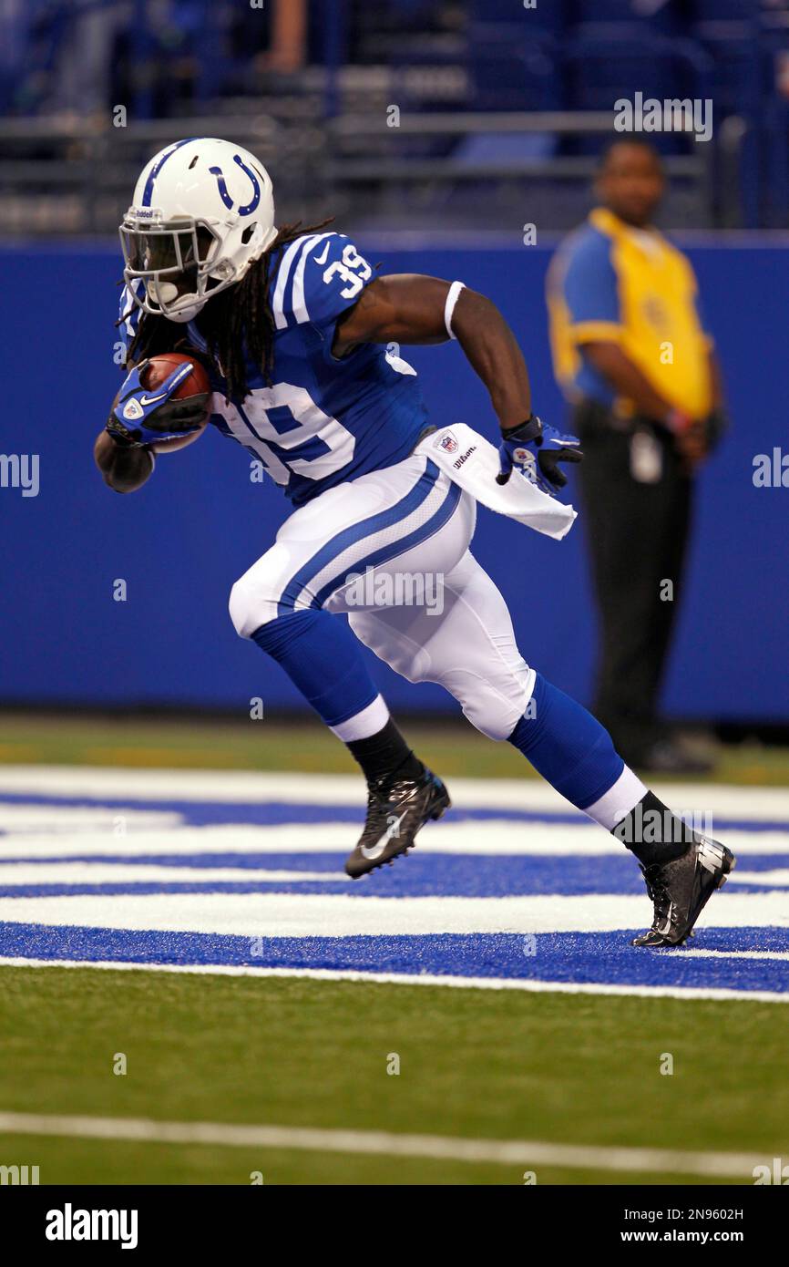 Indianapolis Colts running back Deji Karim in the first half of an NFL ...