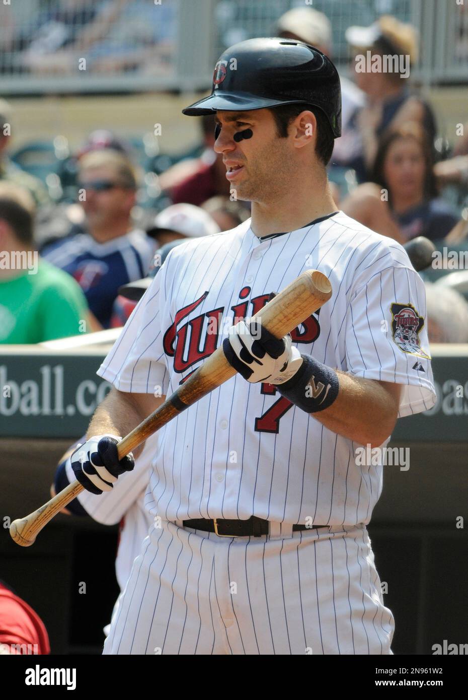 Minnesota Twins' Joe Mauer is shown against the Seattle Mariners in a ...