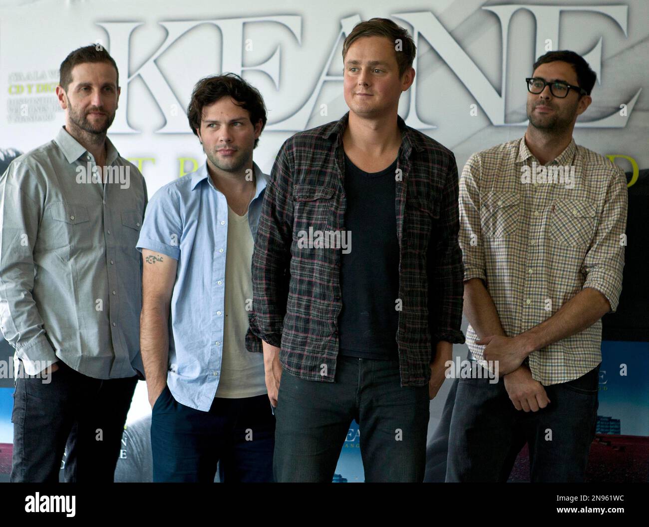 Members of British rock band Keane, from left to right, drummer Richard ...