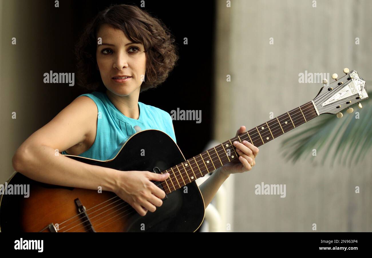 In this Aug. 28, 2012 photo, Guatemala's singer and songwriter Gaby ...