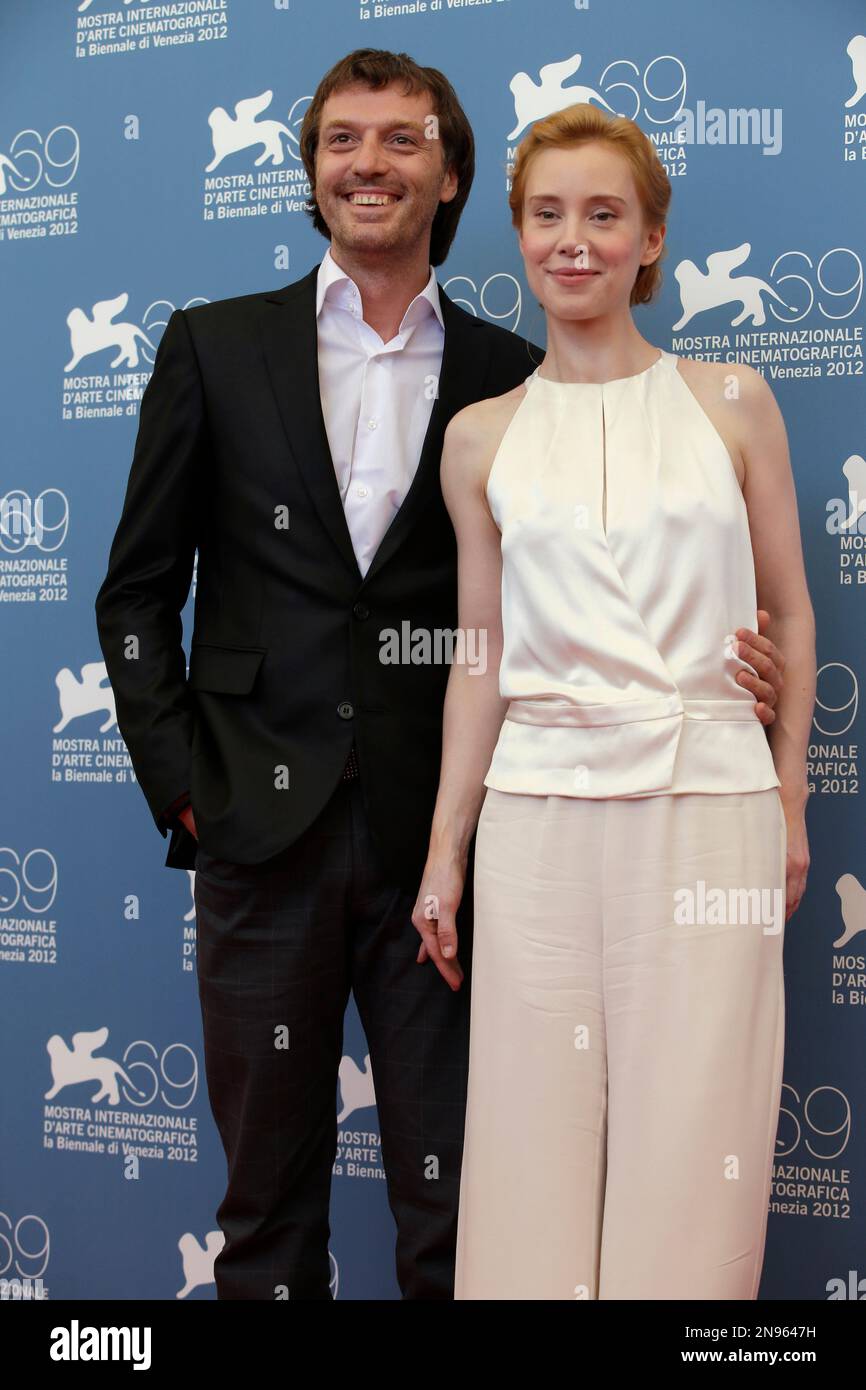 Actors Dejan Lilic and Franziska Petri pose at the photo call for the ...
