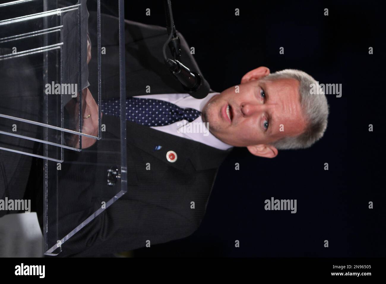 New York City Council Member Jimmy Van Bramer addressed the crowd at ...