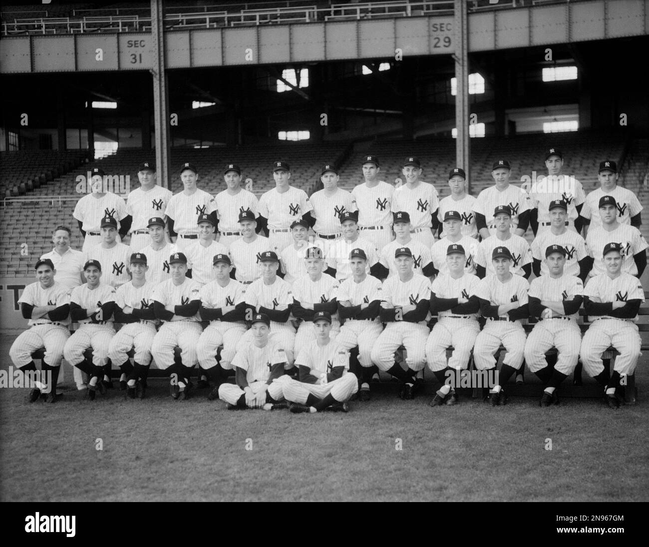 The New York Yankees baseball team is pictured at an unknown location ...