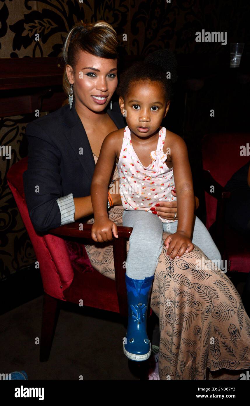 Javine Hylton and daughter Angel poses at Nickelodeon's Dora the ...