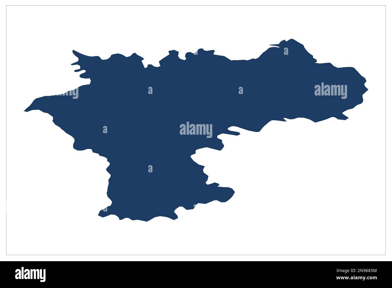 Ulyanovsk Russia State Oblast Province Map Illustration on white ...