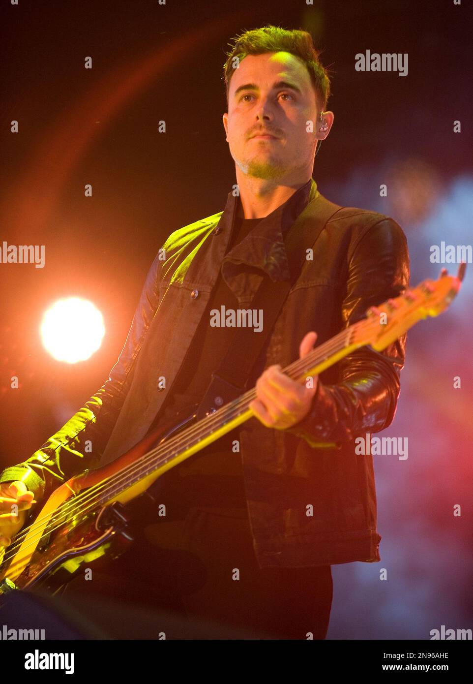 Guitarist Joe King of The Fray performs on-stage at the Molson ...