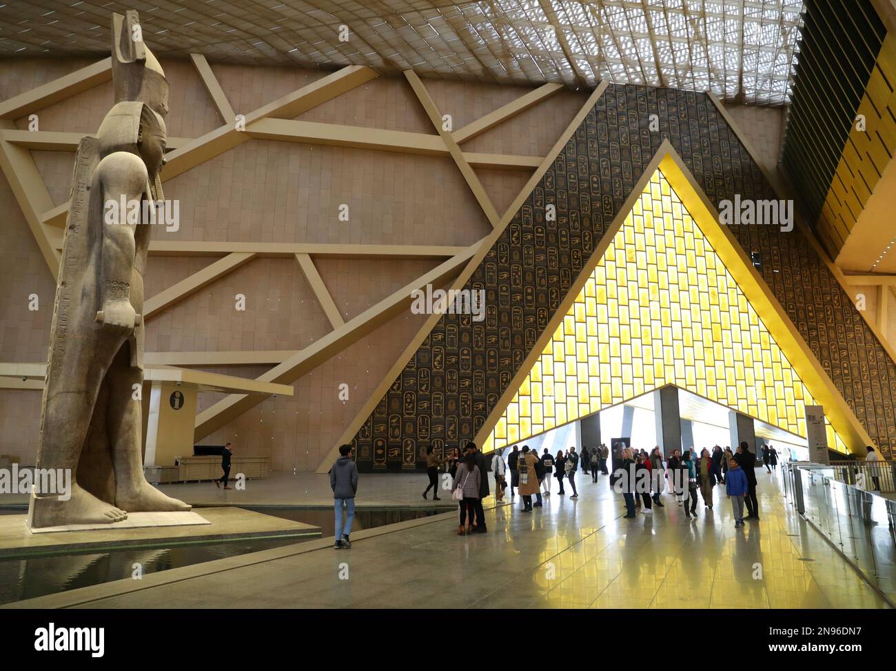 Giza, Egypt. 11th Feb, 2023. Tourists visit the open areas of the grand ...