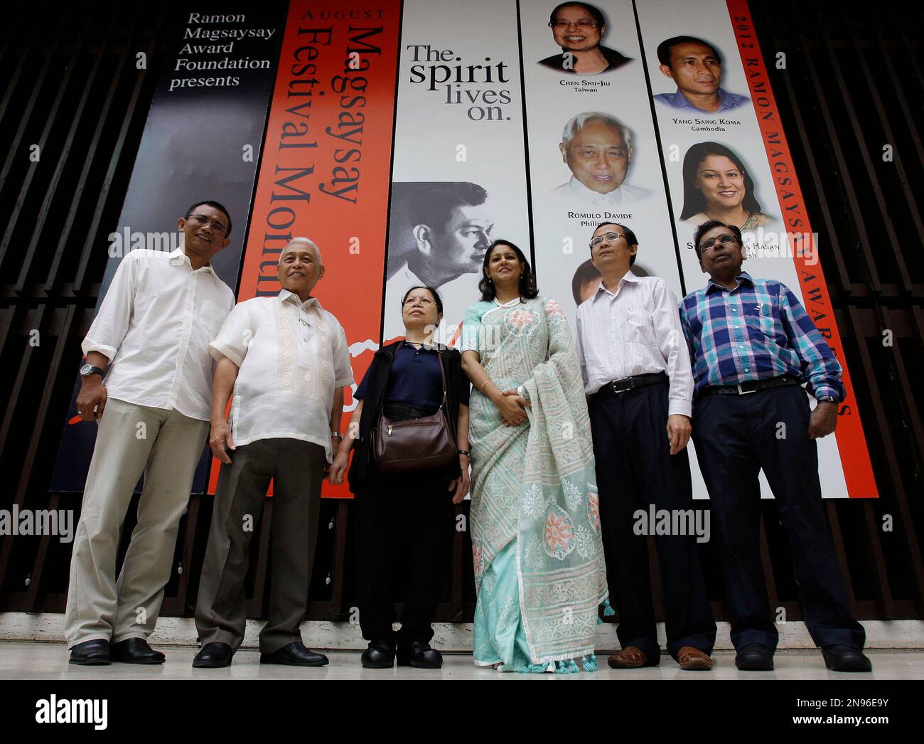 2012 Ramon Magsaysay Awardees, from left, Ambrosius Ruwindrijarto from ...