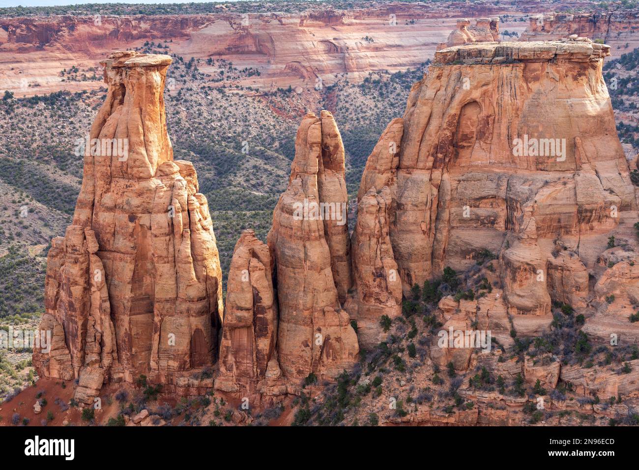 An aerial view of Colorado National Monument, Fruita, Colorado, USA ...