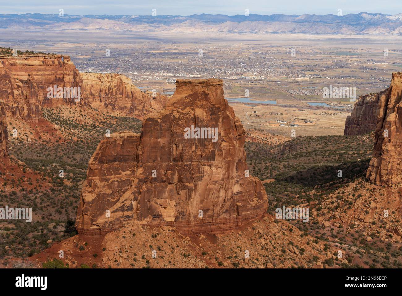 An aerial view of Colorado National Monument, Fruita, Colorado, USA ...