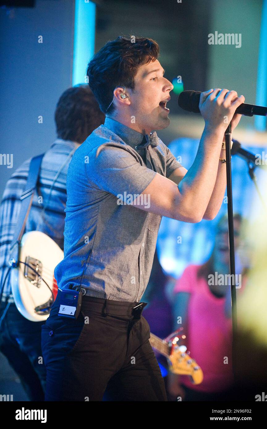 Singer Zachary Porter of the band Allstar Weekend performs on-stage at New.Music.Live. at the ...