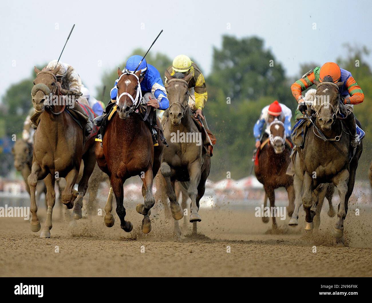 Alpha with Jockey Ramon Dominguez, second from right,and Golden Ticket ...