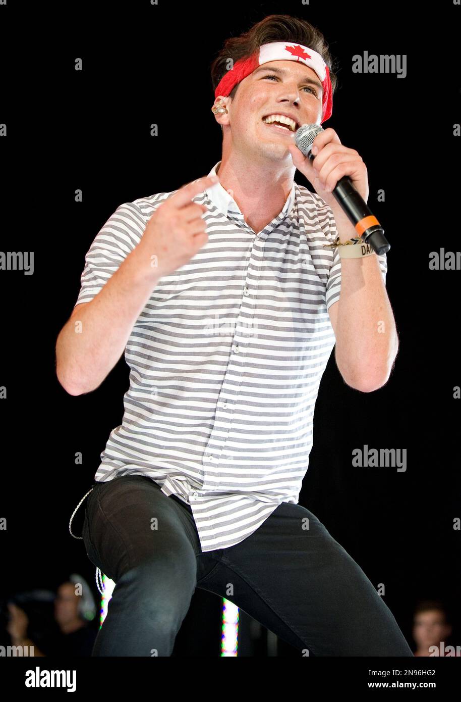 Singer Zachary Porter of Allstar Weekend performs on-stage during Family Channel's Big Ticket ...