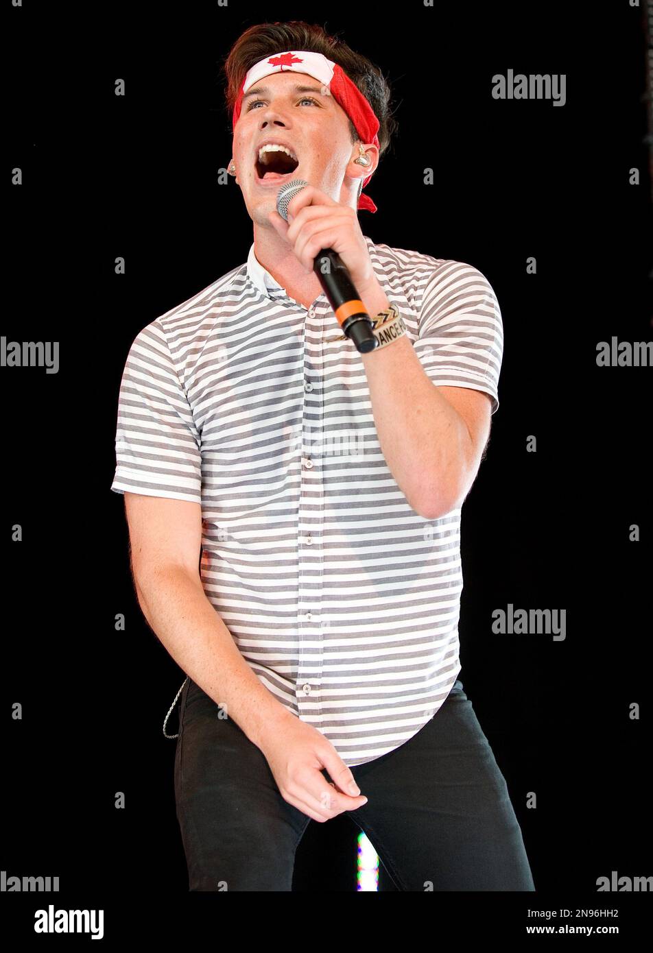 Singer Zachary Porter of Allstar Weekend performs on-stage during Family Channel's Big Ticket ...
