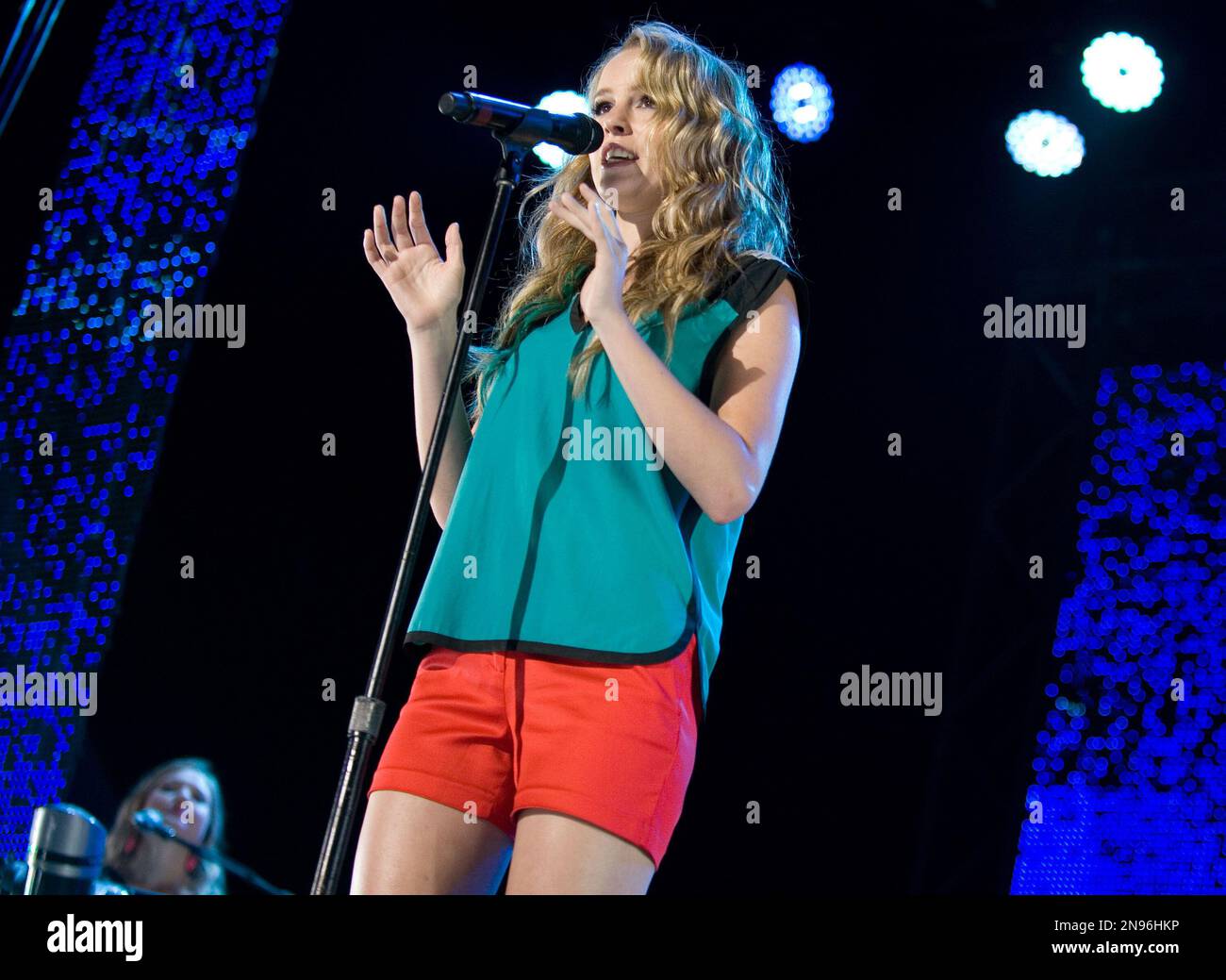 Singer Bridgit Mendler performs on-stage during Family Channel's Big ...