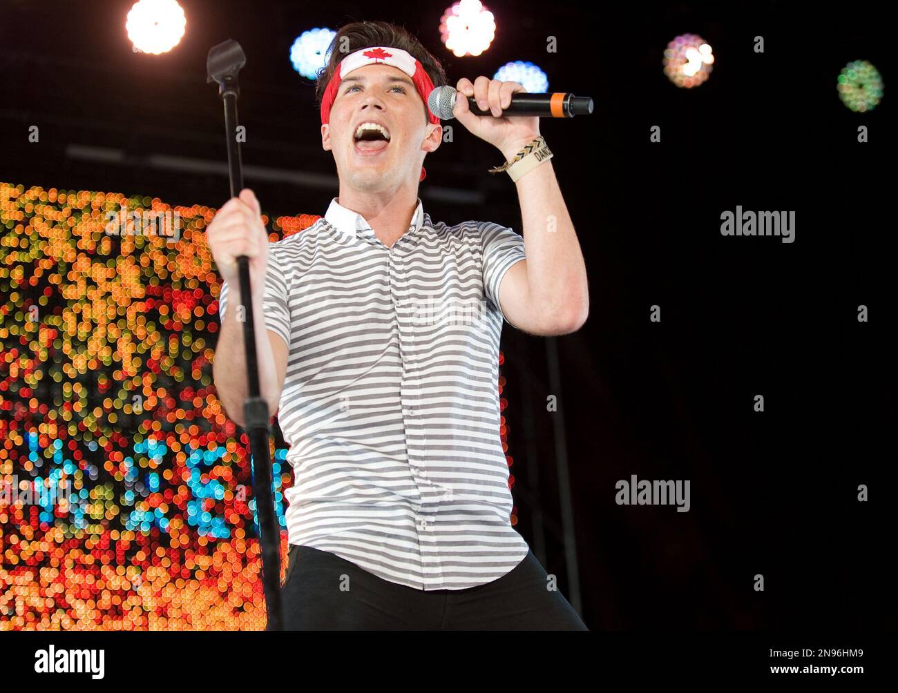 Singer Zachary Porter of Allstar Weekend performs on-stage during Family Channel's Big Ticket ...