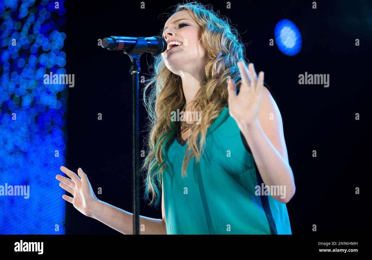 Singer Bridgit Mendler performs on-stage during Family Channel's Big ...
