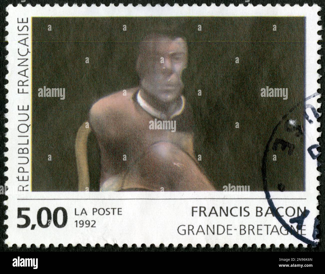 TIMBRE OBLITÉRÉ FRANCIS BACON. GRANDE-BRETAGNE. LA POSTE 1992 ...