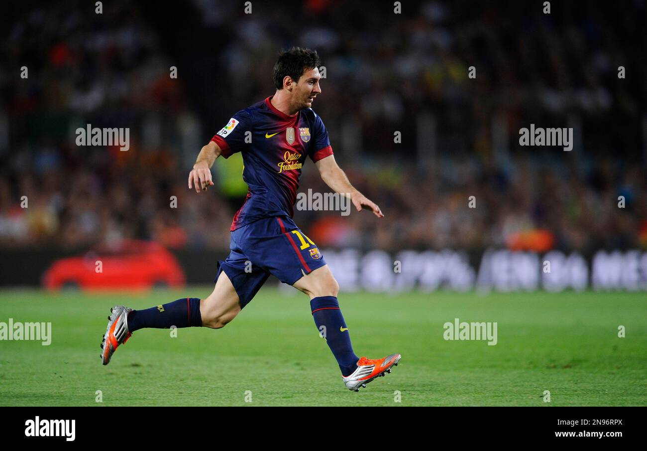 FC Barcelona's Lionel Messi from Argentina, is seen during a Spanish ...