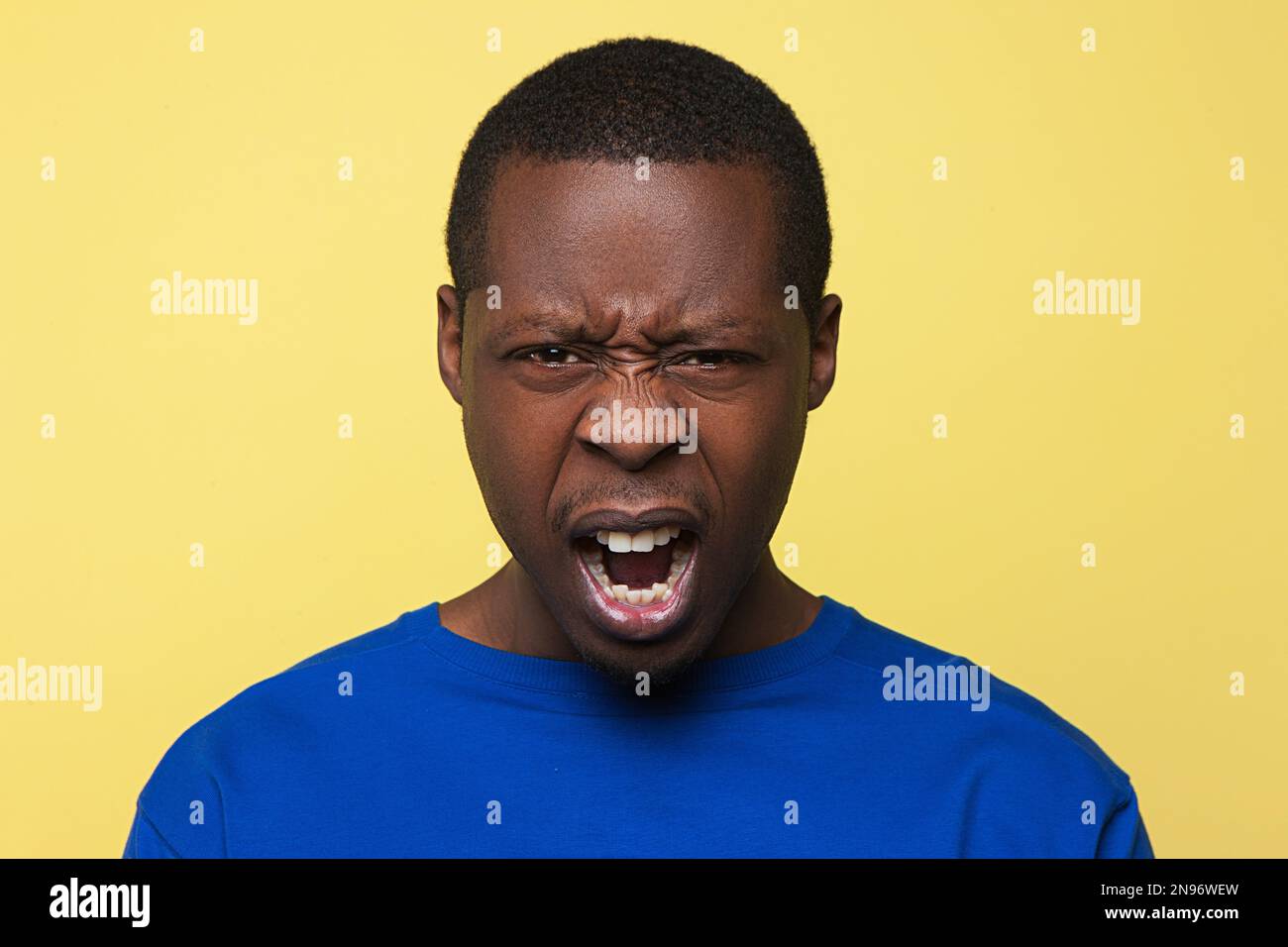 Angry screaming male. Rage emotion Stock Photo - Alamy