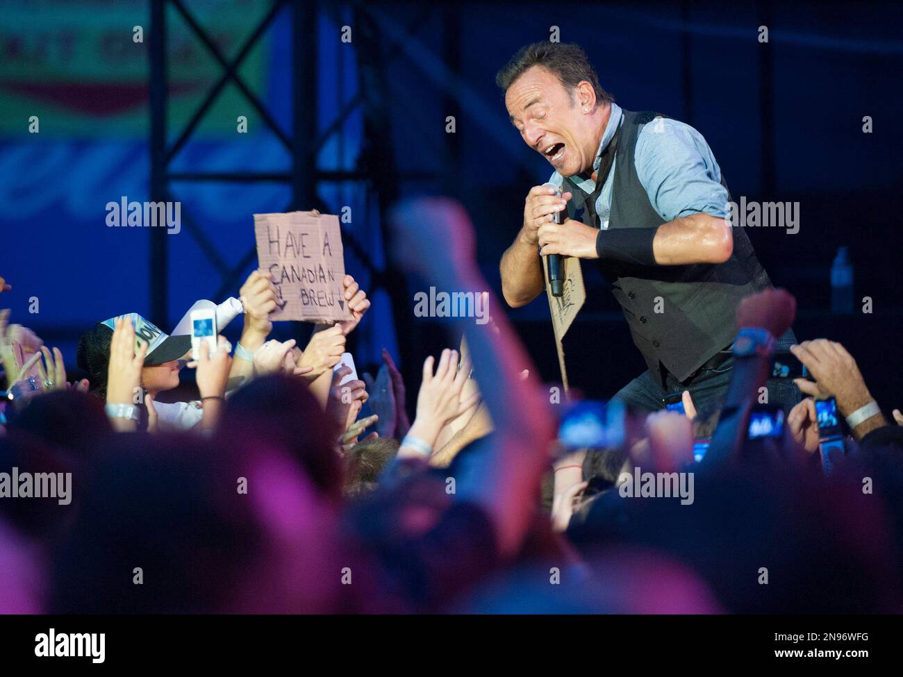 Bruce Springsteen performs at the Rogers Centre on Friday, August 24 ...