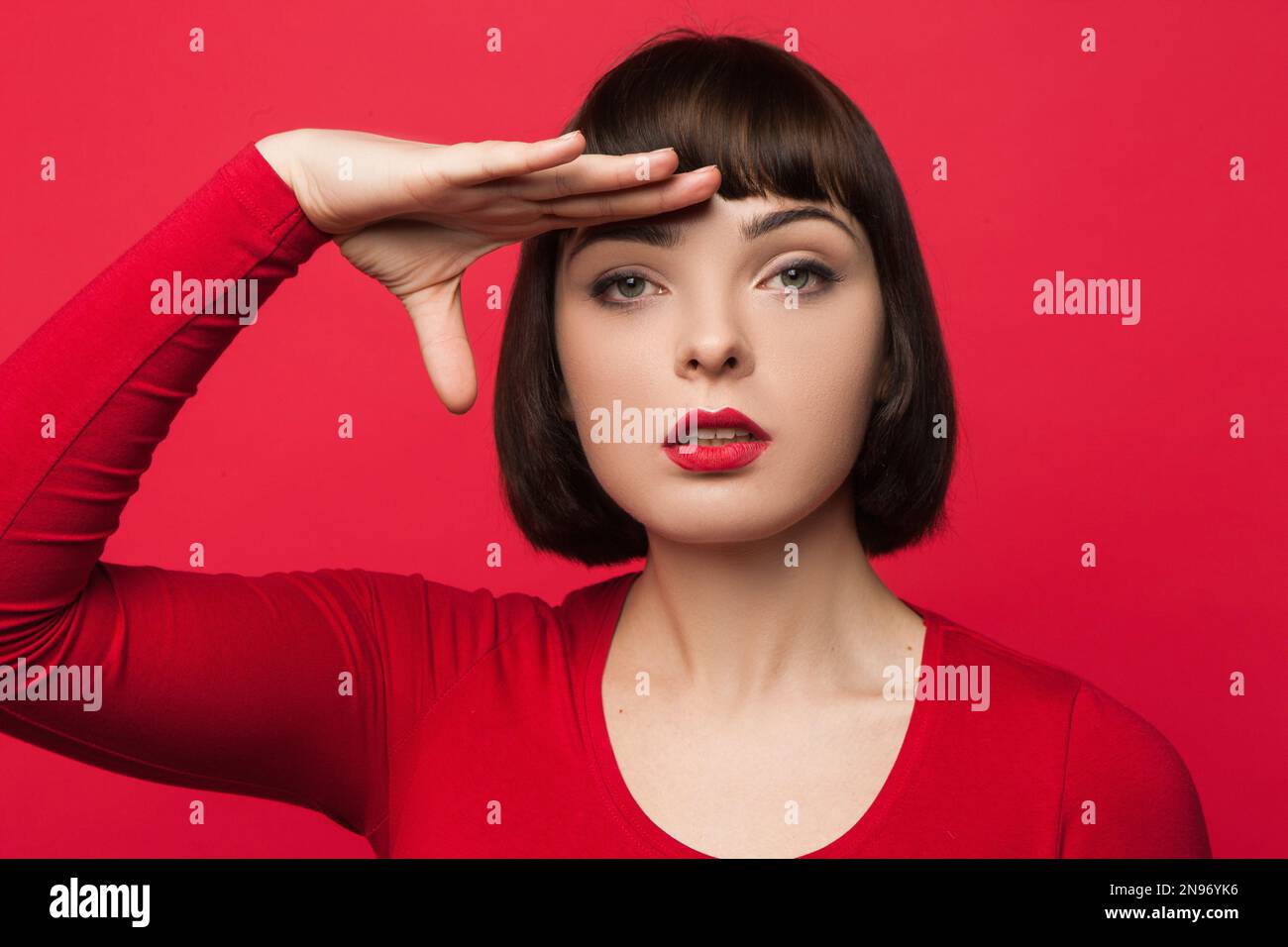 Girl looking for her place in world Stock Photo - Alamy