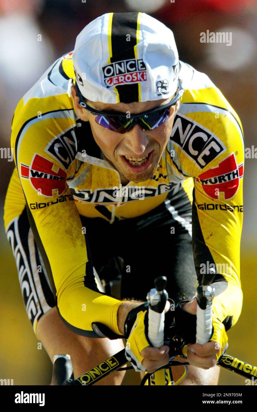 FILE - This is a Saturday July 27, 2002 file photo of Joseba Beloki of ...