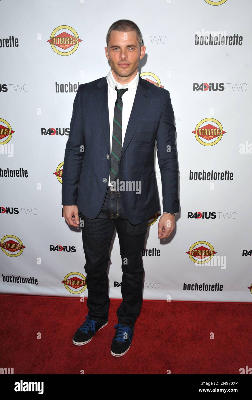 James Marsden attends the "Bachelorette" premiere at Arclight Cinemas ...