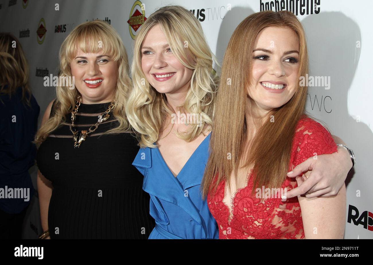 Cast members Kirsten Dunst, center, Isla Fisher, right, and Rebel ...