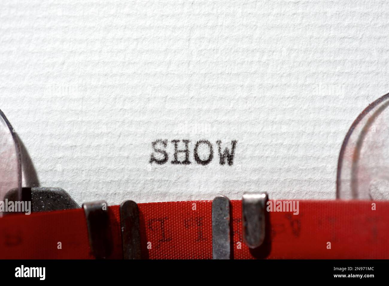 Show word written with a typewriter Stock Photo - Alamy
