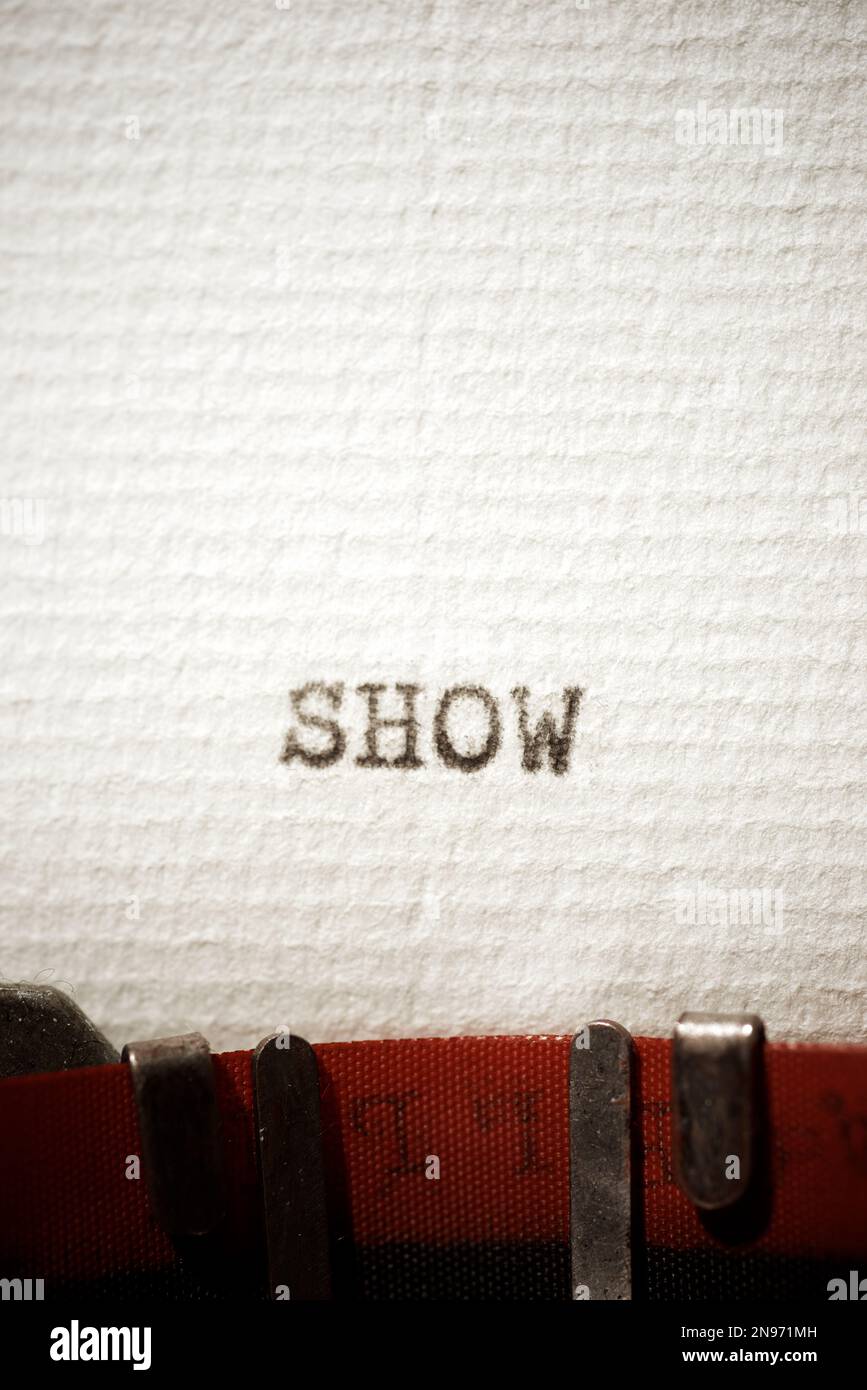 Show word written with a typewriter Stock Photo - Alamy