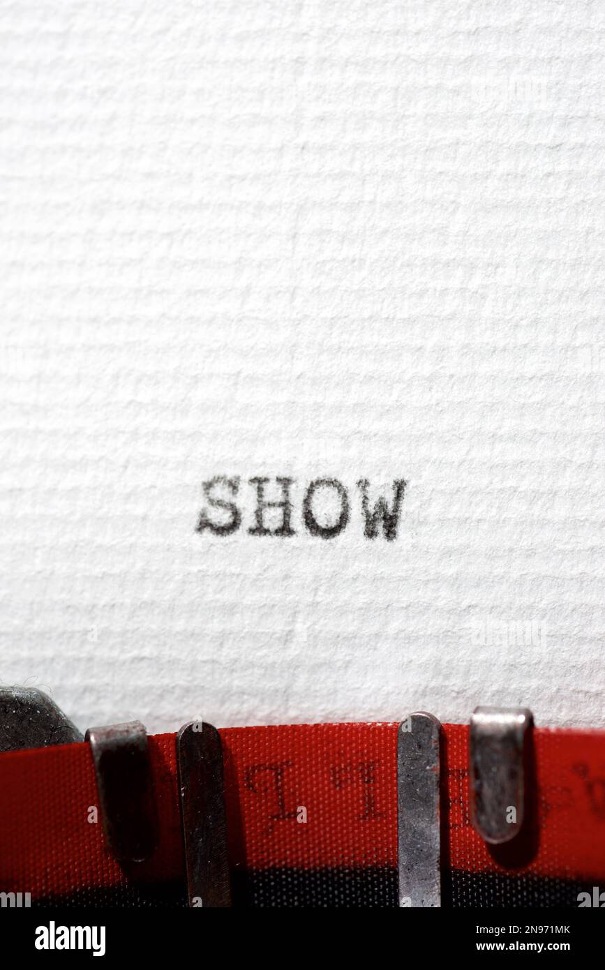 Show word written with a typewriter Stock Photo - Alamy