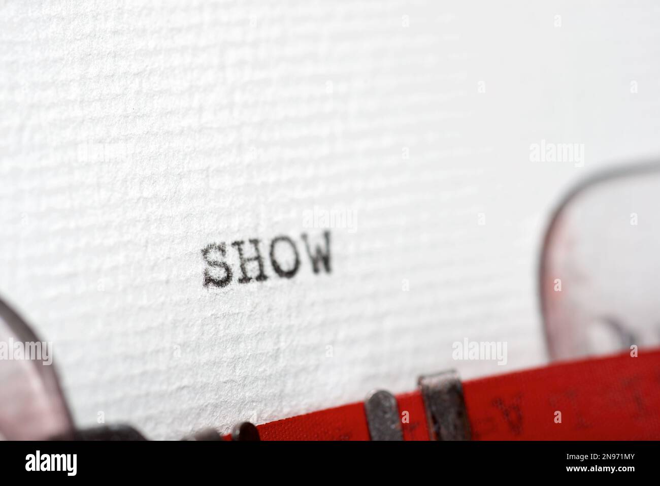 Show word written with a typewriter Stock Photo - Alamy