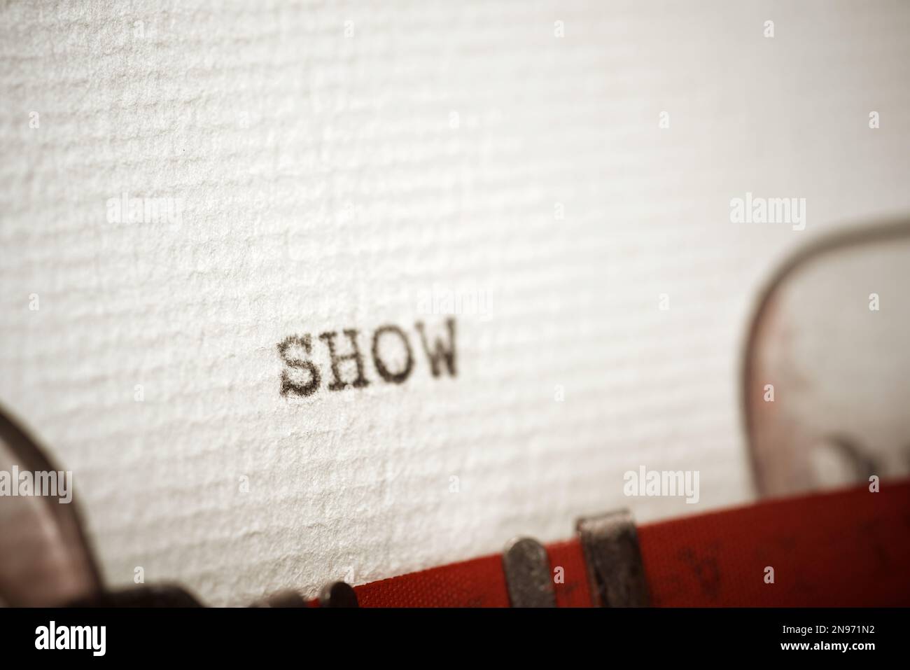 Show word written with a typewriter Stock Photo - Alamy