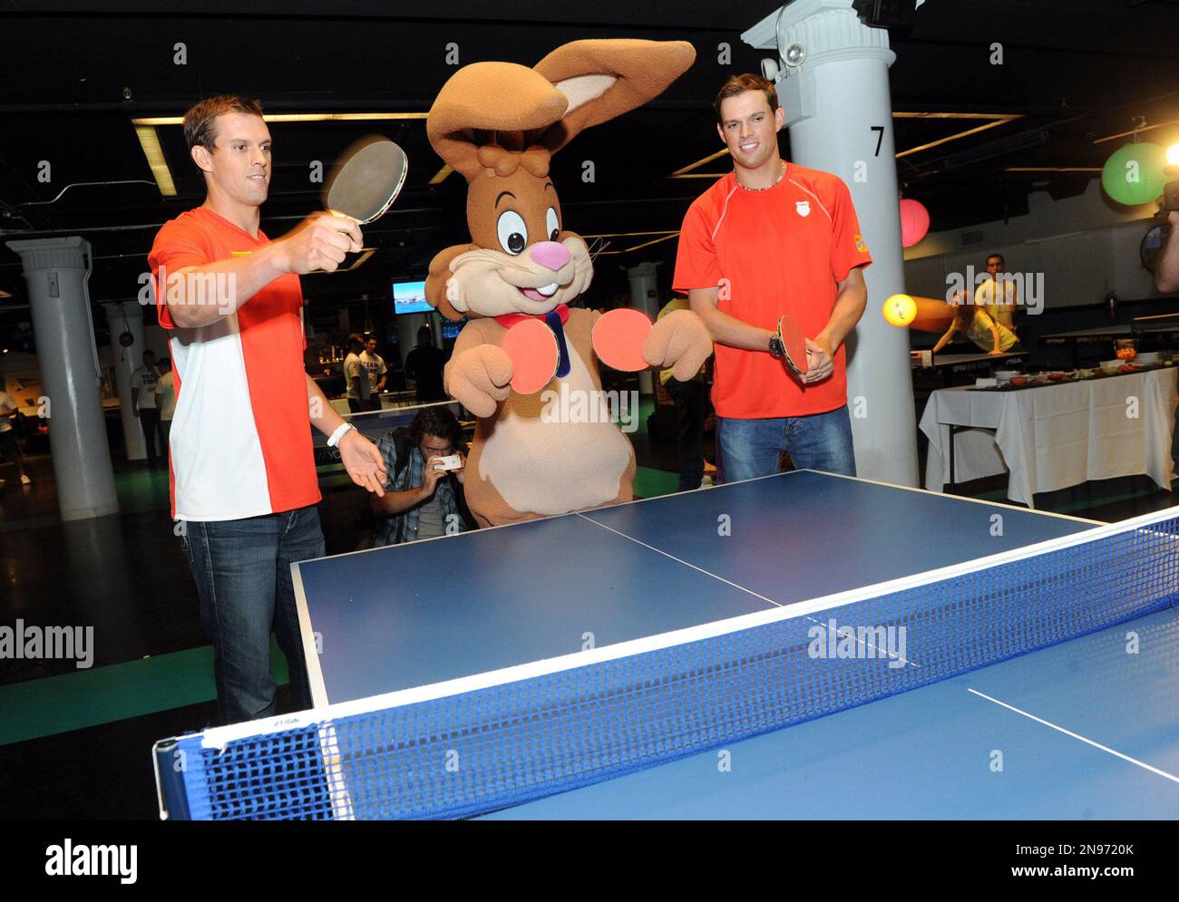 COMMERCIAL IMAGE - Gold medalists and champion tennis players Bob ...