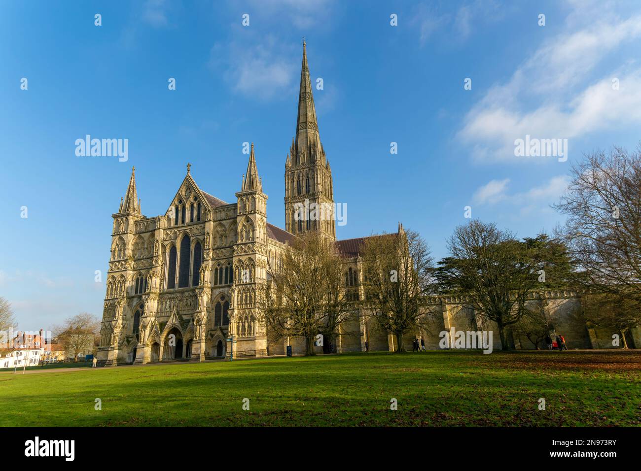 Salisbury cathedral church, Salisbury, Wiltshire, England, UK Stock ...