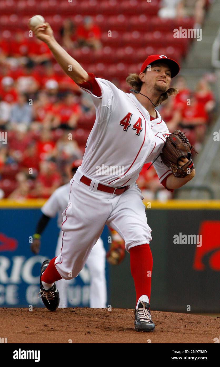 Cincinnati Reds starting pitcher Mike Leake during a baseball game ...