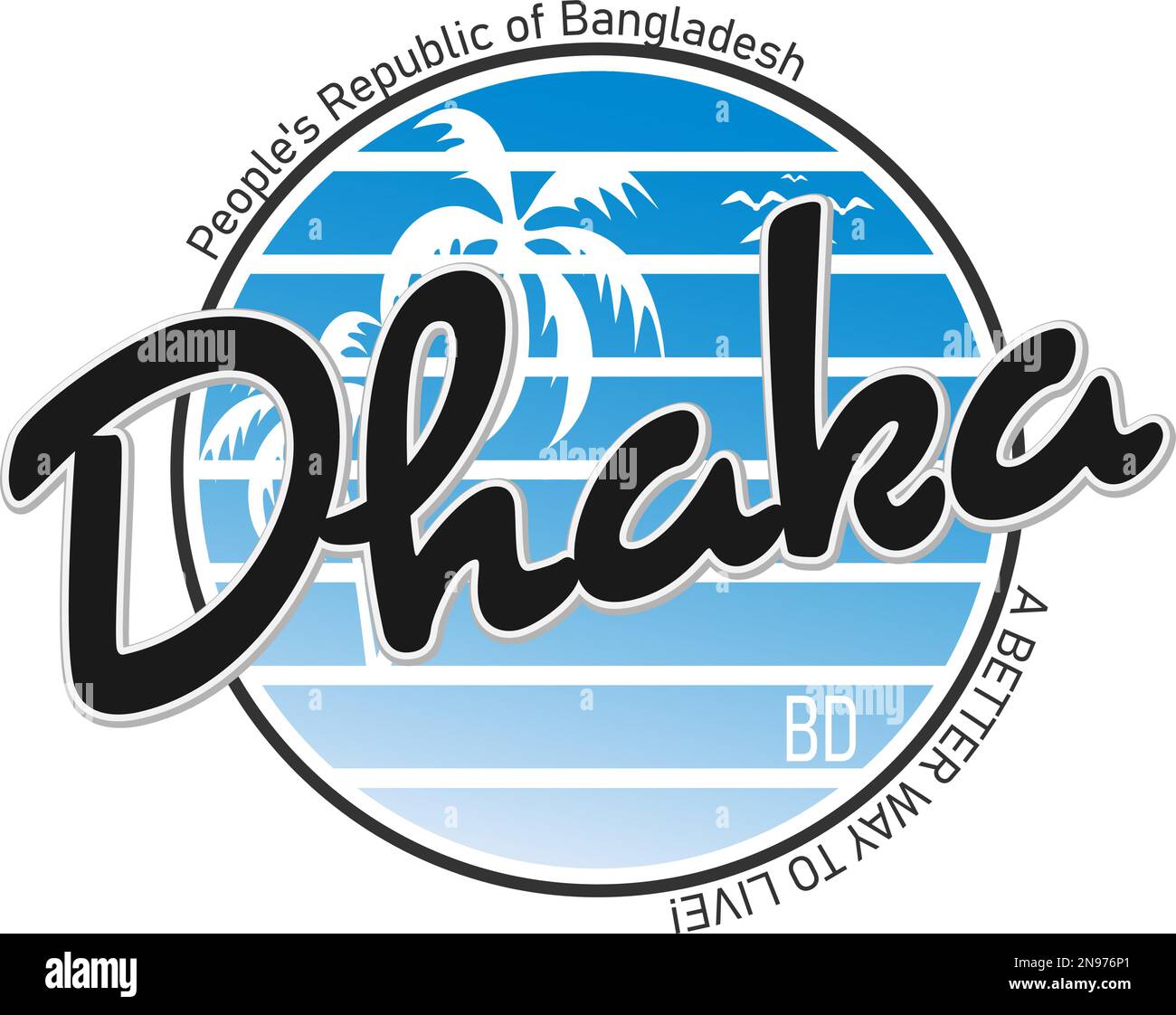Dhaka Bangladesh Travel Stamp Icon Skyline City Design Tourism. Seal Passport Vector Stock ...