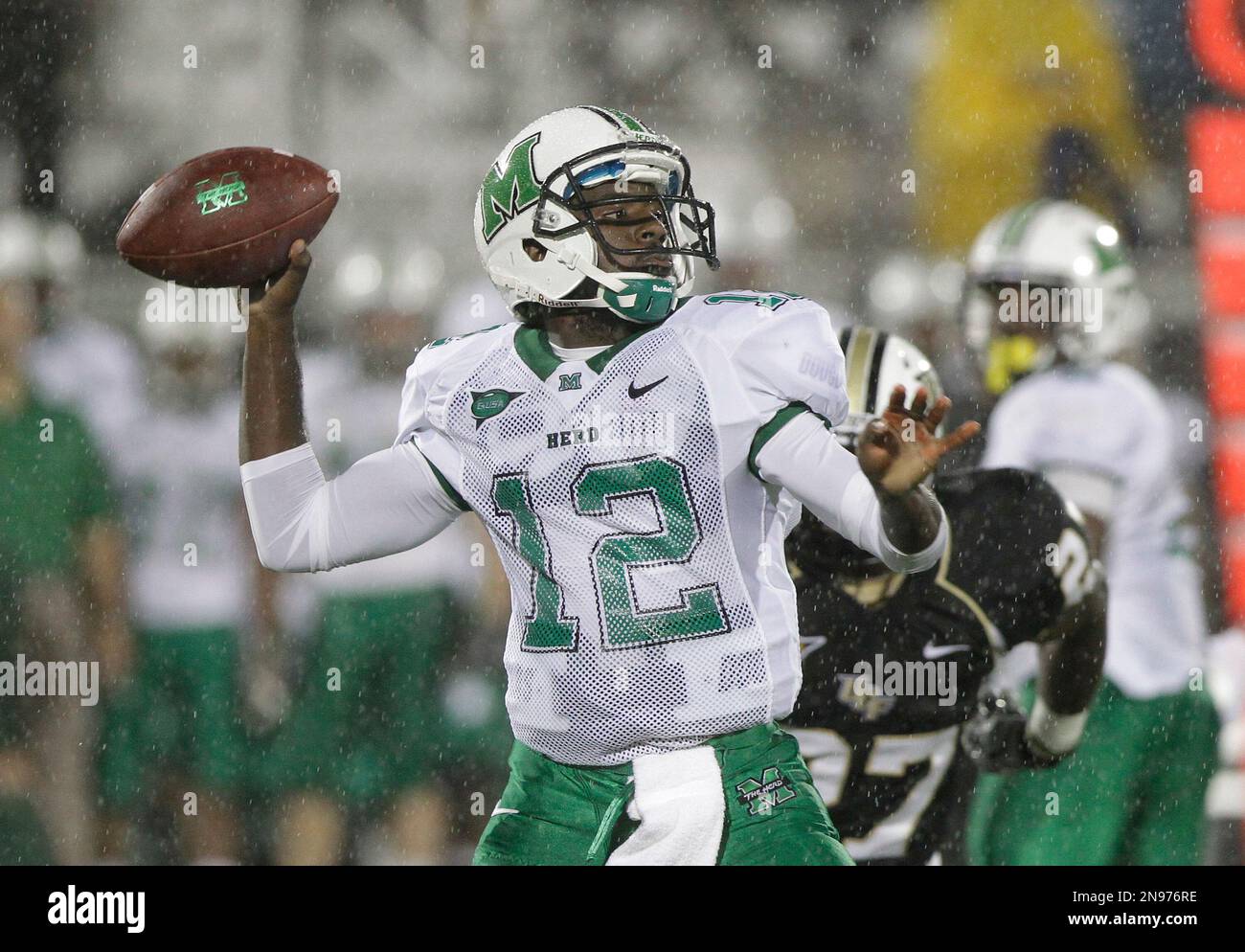FILE - This Oct. 8, 2011 file photo shows Marshall quarterback Rakeem ...