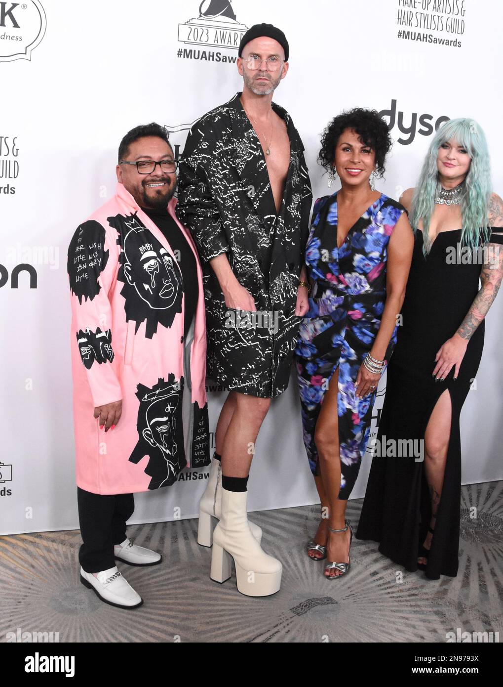 Beverly Hills, California, USA 11th February 2023 (L-R) Hair Stylists ...