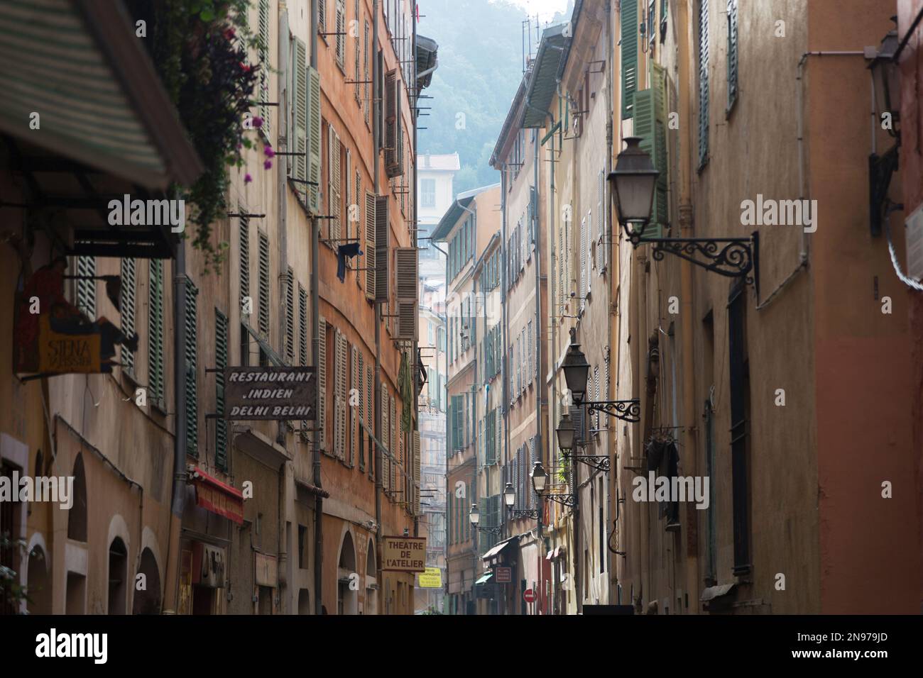 France, Nice, street Scene in the old town Stock Photo - Alamy