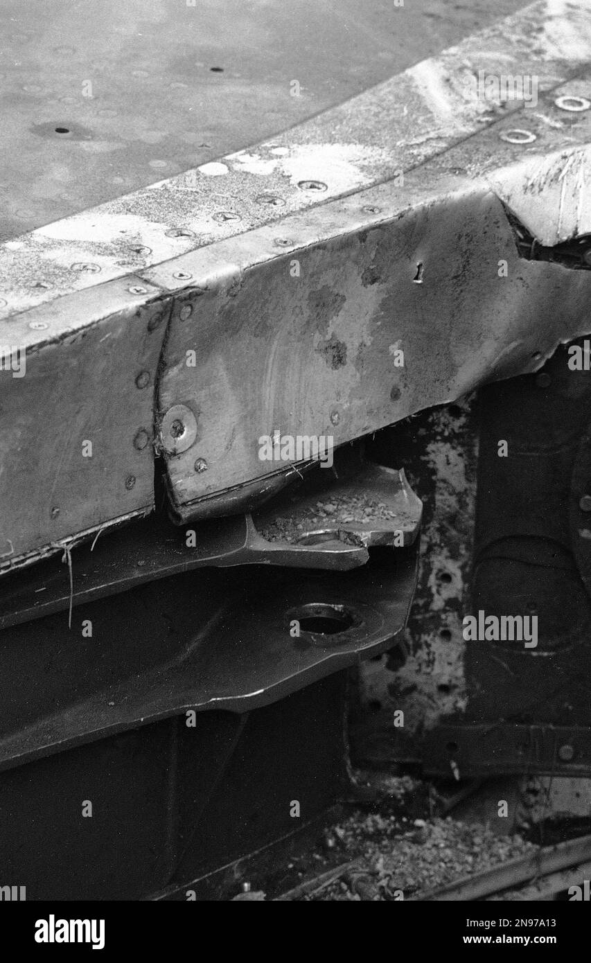 This is a close up of the middle support area of the DC-10 engine that ...