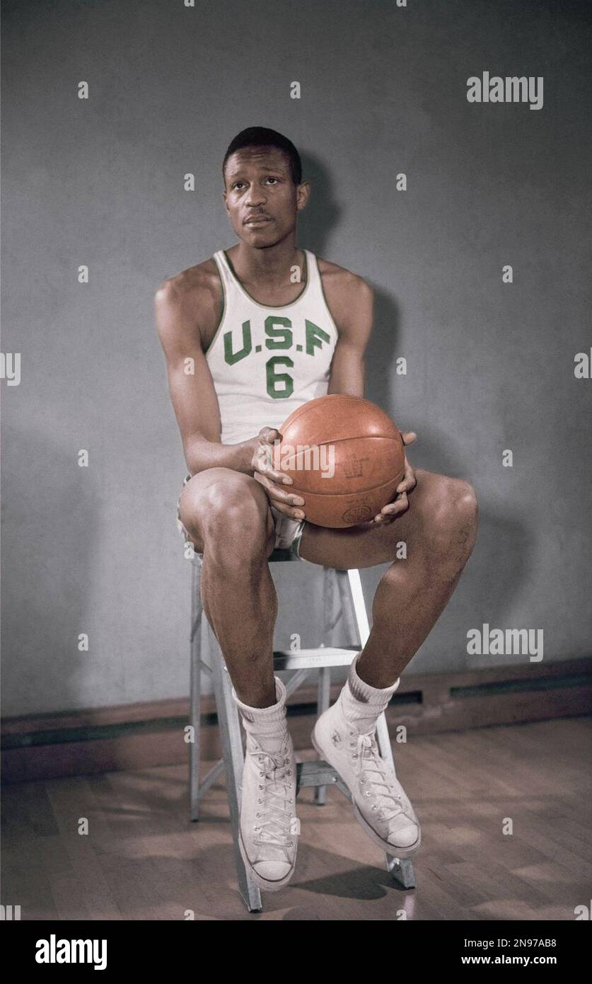 University of San Francisco basketball player Bill Russell is shown ...